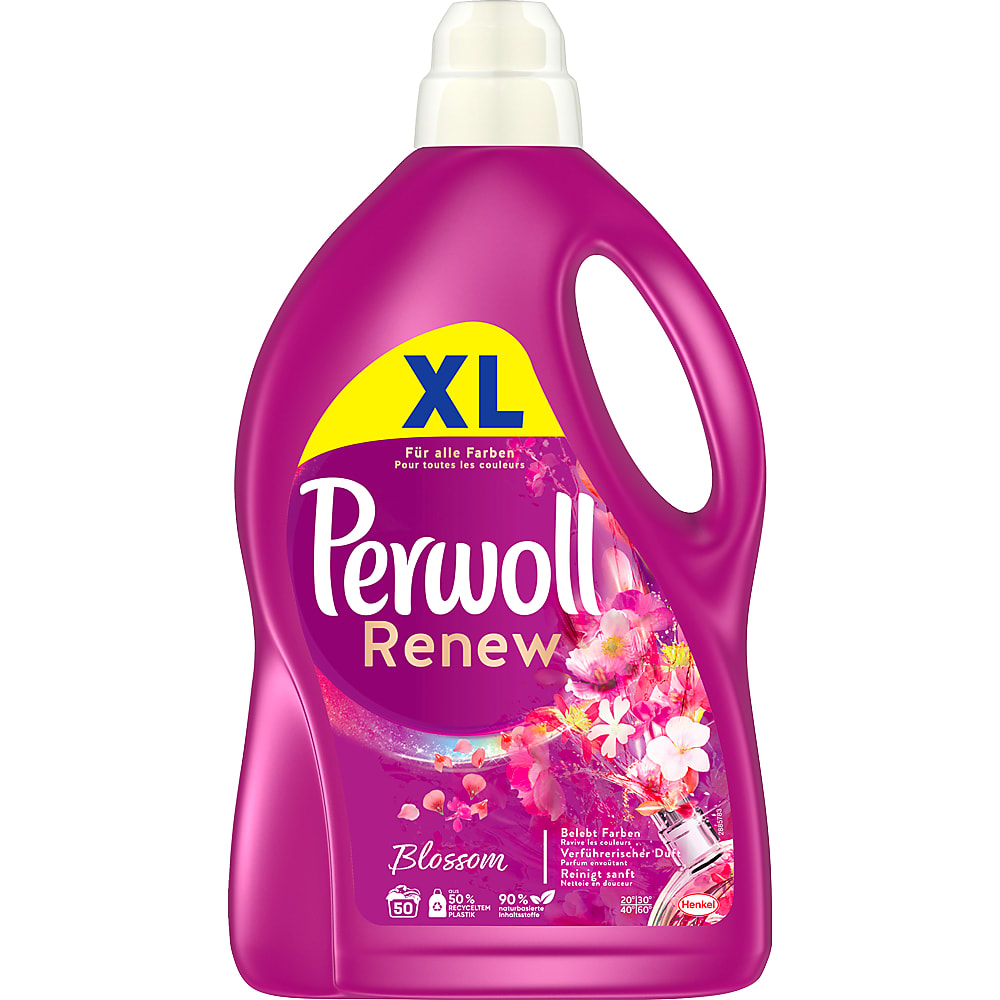 Perwoll Renew Blossom · Lessive liquide · 50 lessives, XL • Migros