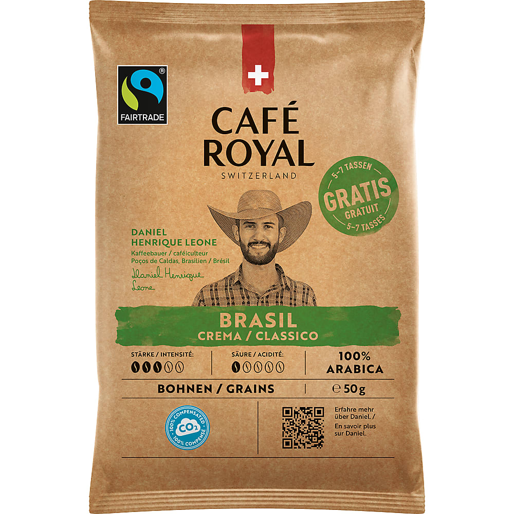 Café Royal · Coffee beans crema · Crema - intensity 3/5 • Migros
