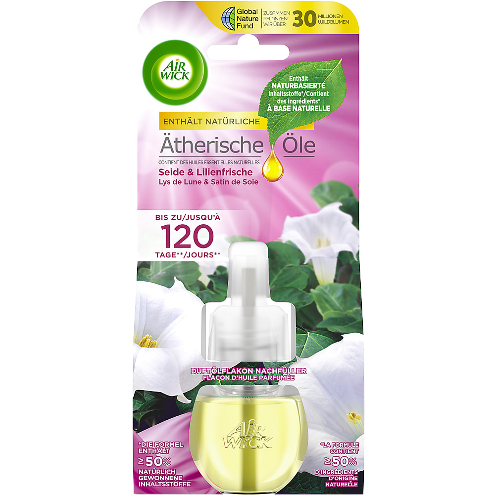 Air Wick · Elektrischer Duftstecker Nachfüllflakon · Seide & Lilienfrische, bis zu 120 Tage • Migros