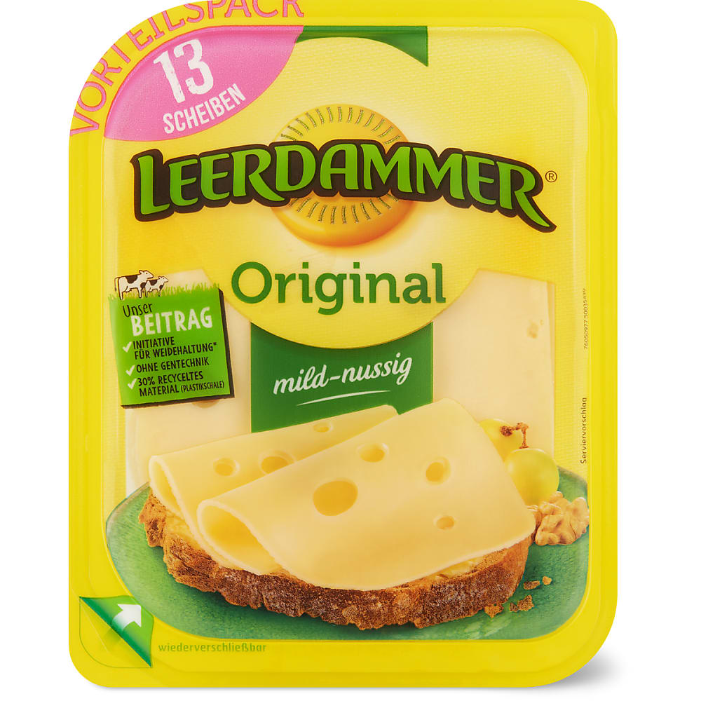 Leerdammer Original · Fromage à pâte mi-dure · 13 tranches • Migros