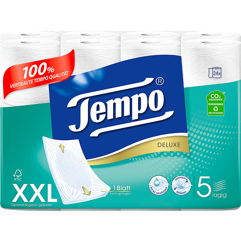 Tempo Deluxe · Toilettenpapier · 5 Lagig • Migros