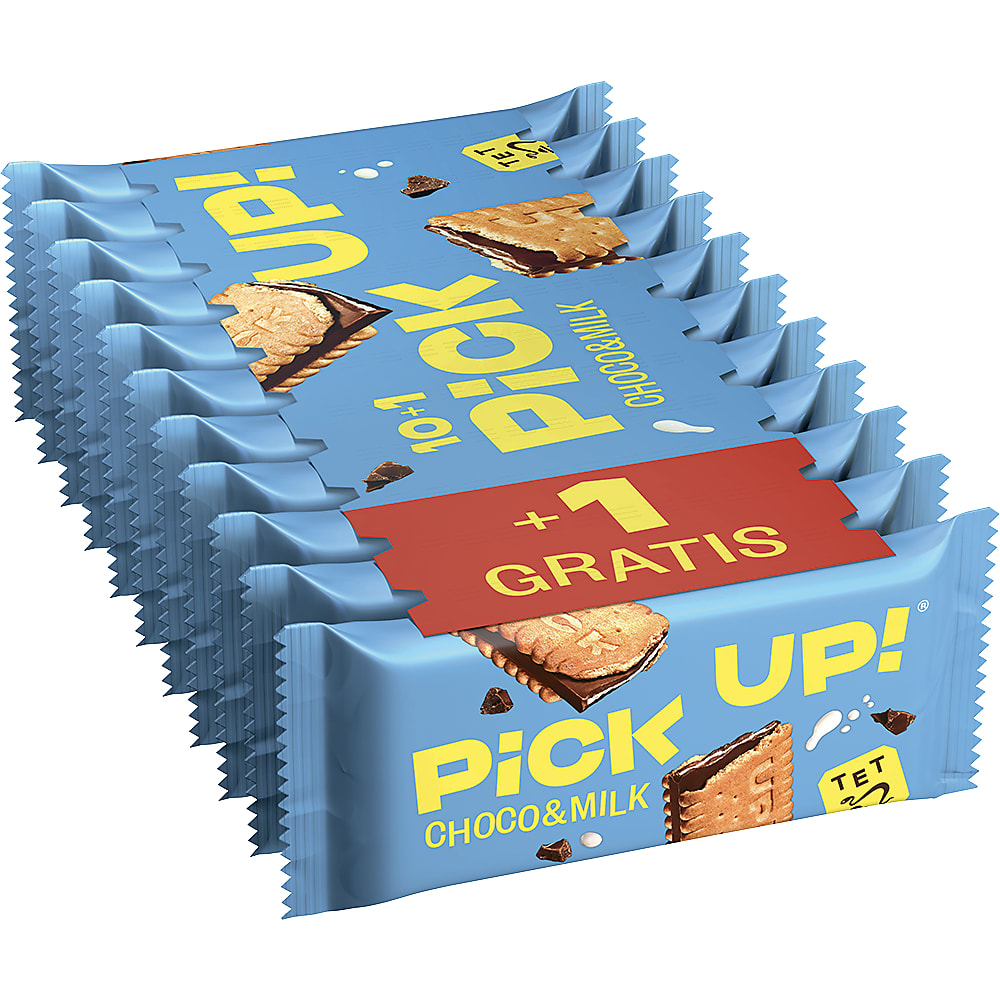 Pick Up! · Biscuits garnis de chocolat et lait • Migros