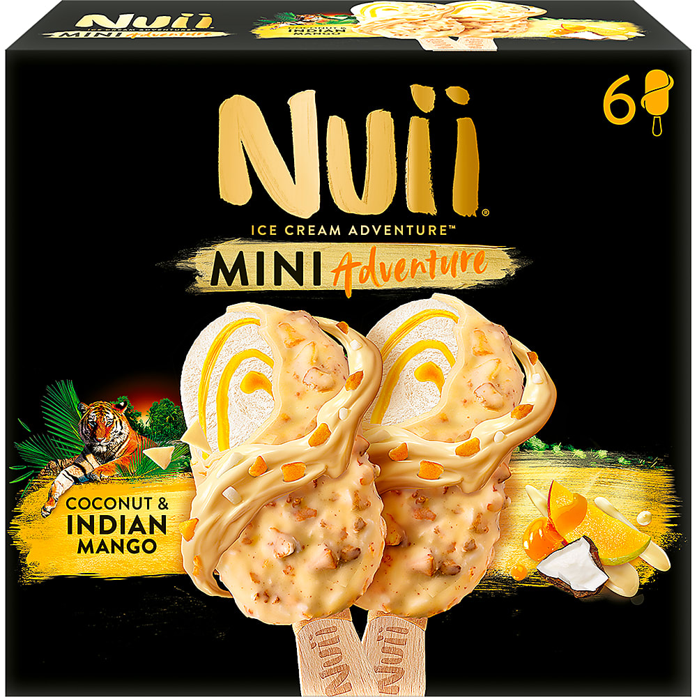 Nuii Mini Adventure · Ice cream · Coconut & Indian Mango • Migros