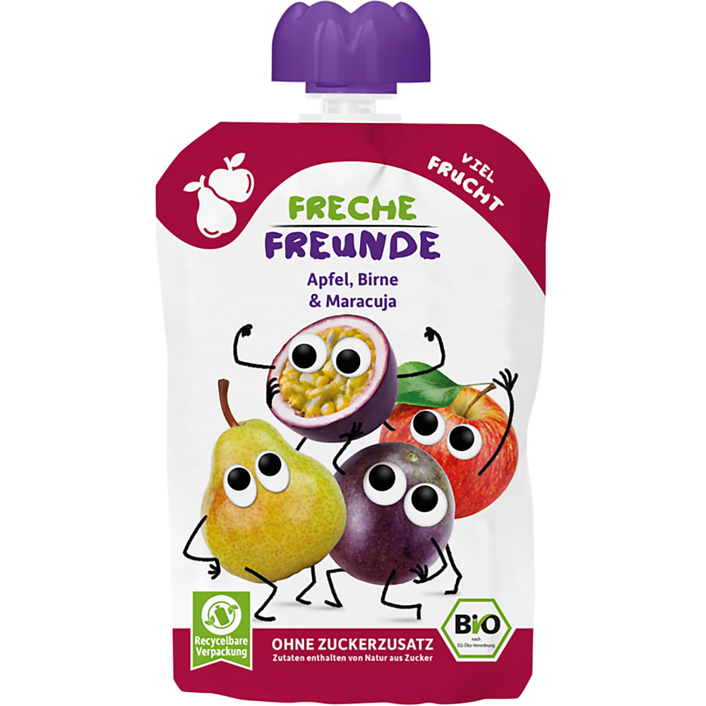 Freche Freunde Bio · Squeeze pouches for babies apple, mango & peach ...