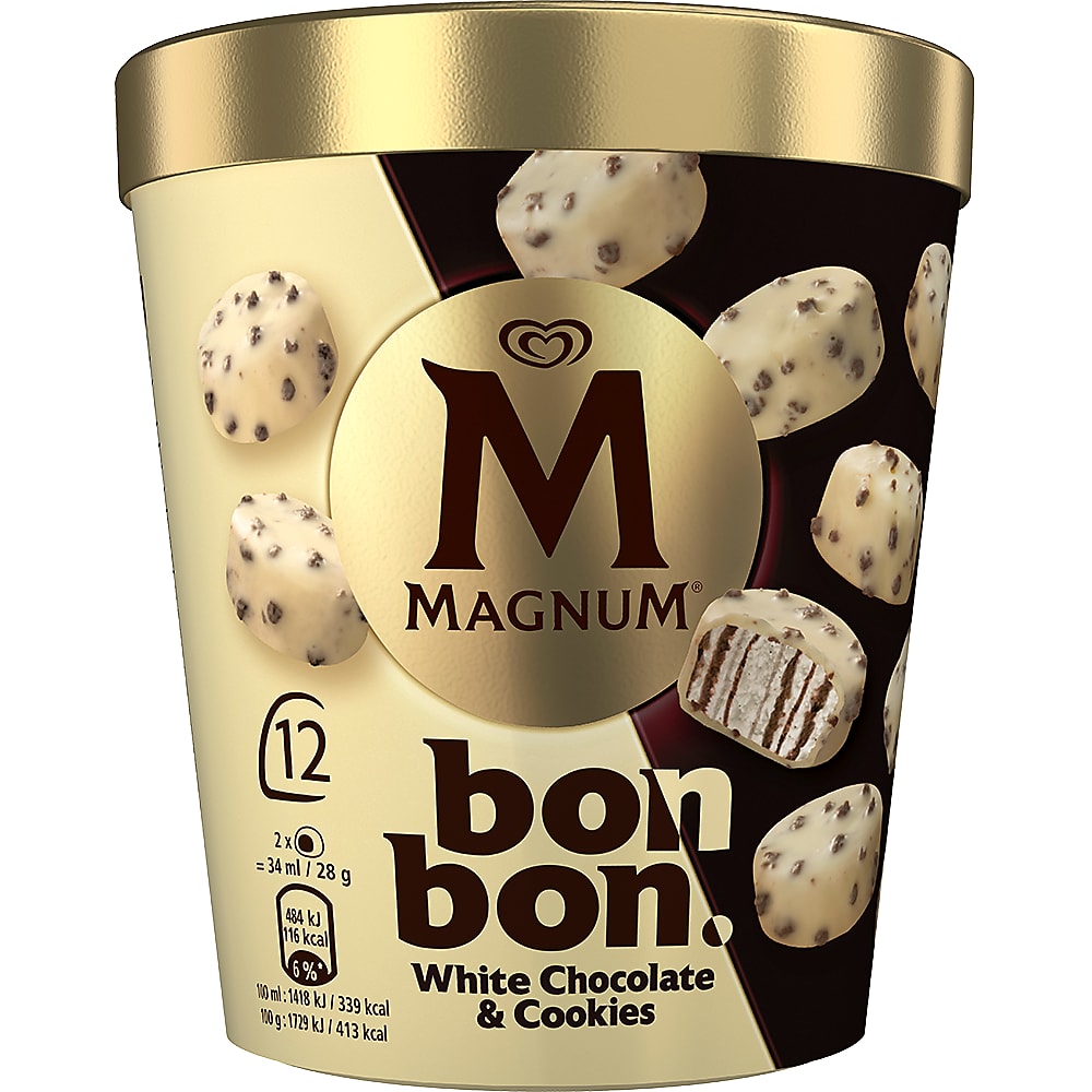 Magnum bonbon · Bouchées de crème glacée · White Chocolate & Cookies ...