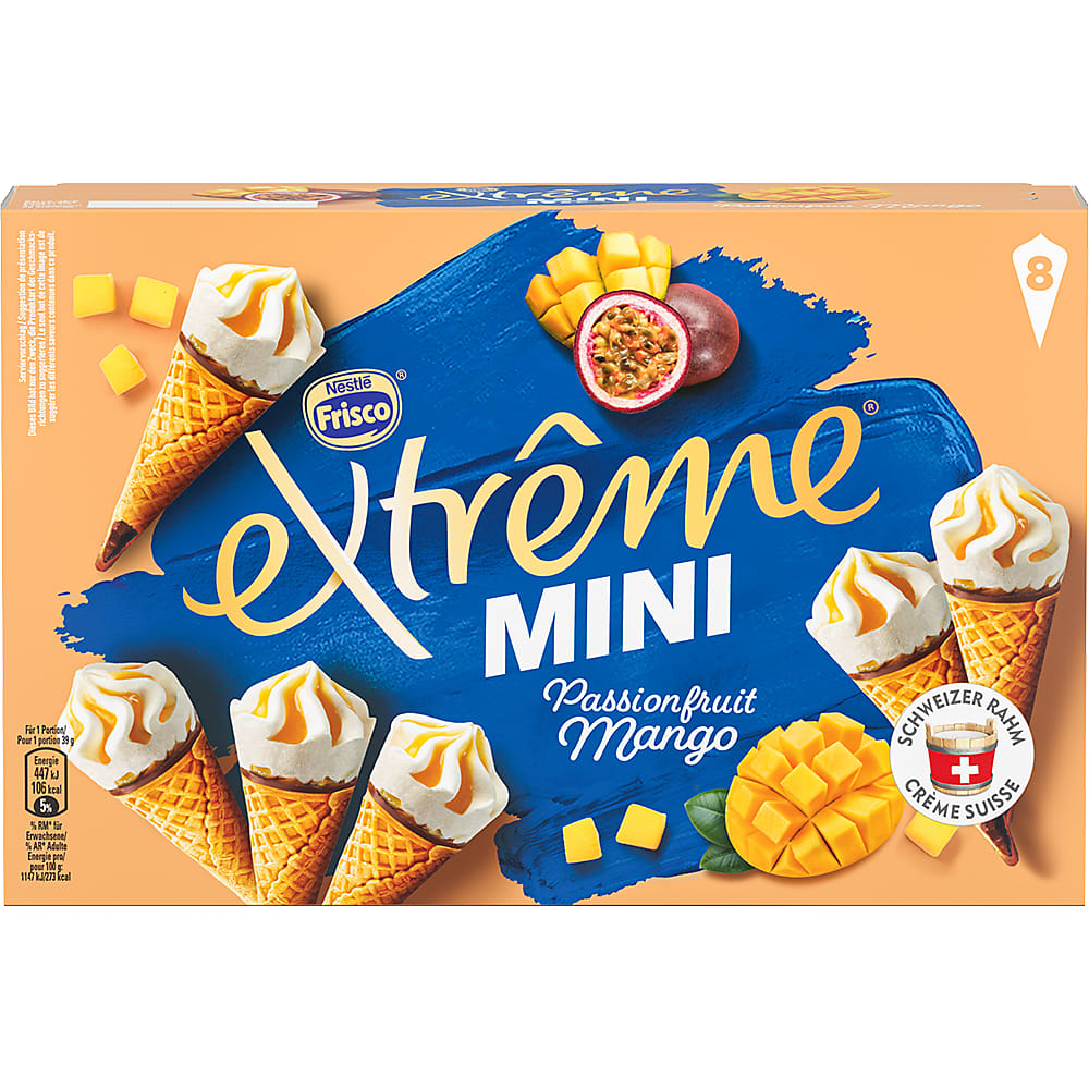 Frisco Extrême Mini · Cornets · Passionfrucht & Mango • Migros Online