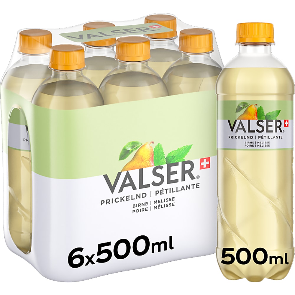 Valser Viva · Sparkling mineral water · pear & lemon balm • Migros Online