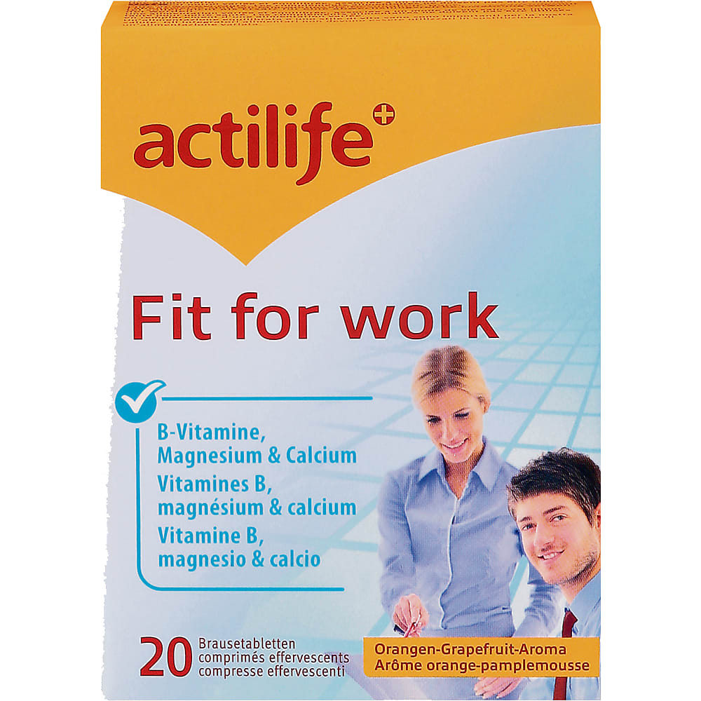 Actilife Fit for work · Effervescent tablets with sweetener · with ...