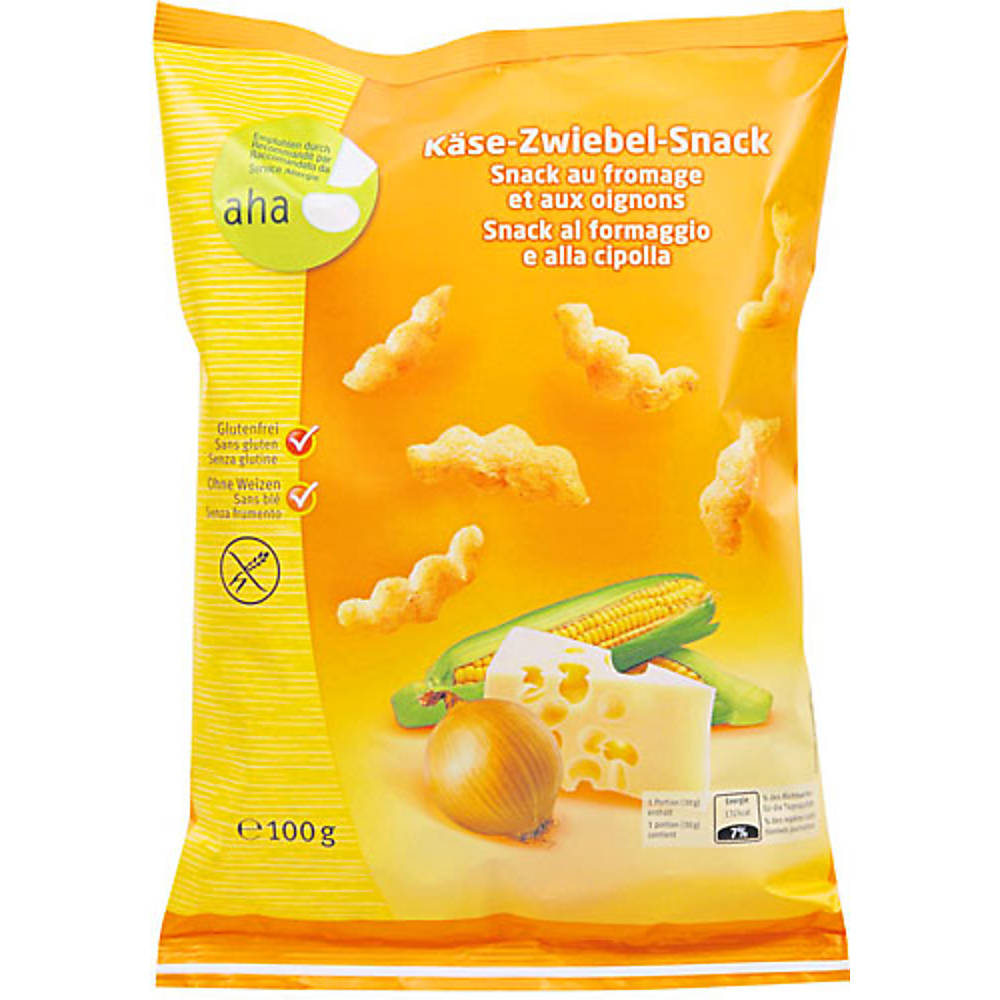 aha! · Snack au fromage et aux oignons · Sans gluten • Migros Online