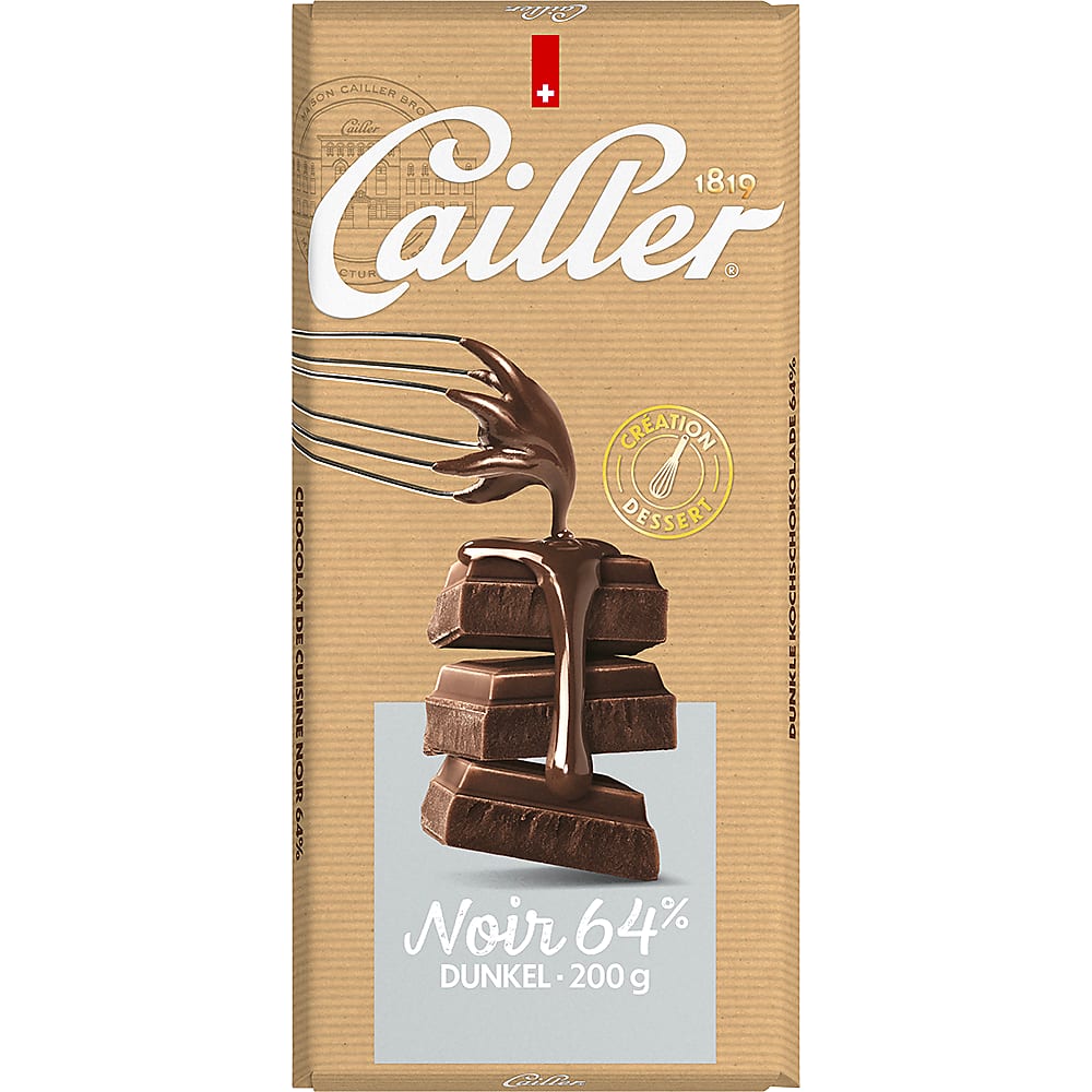Cailler Dessert · cooking chocolate · Dark, 64 %cocoa, for finest ...