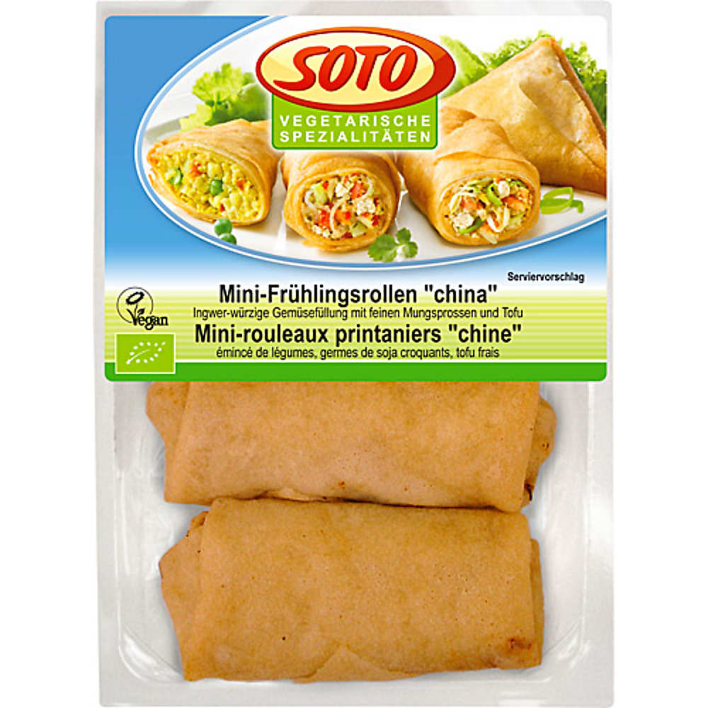 Soto Bio · Mini-Frühlingsrollen - China · Ingwer-würzige Gemüsefüllung ...