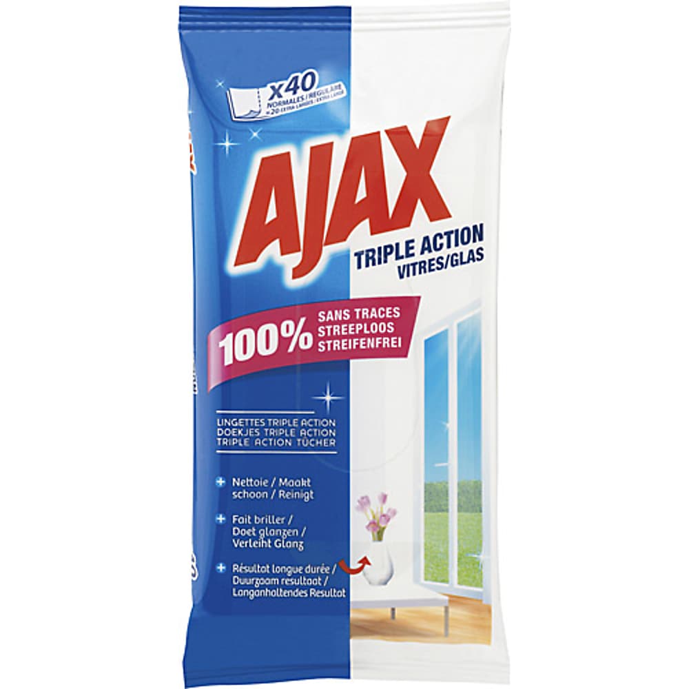 Ajax · Glass Maxi-Cleaning Wipes · For glass - Extra-large • Migros Online