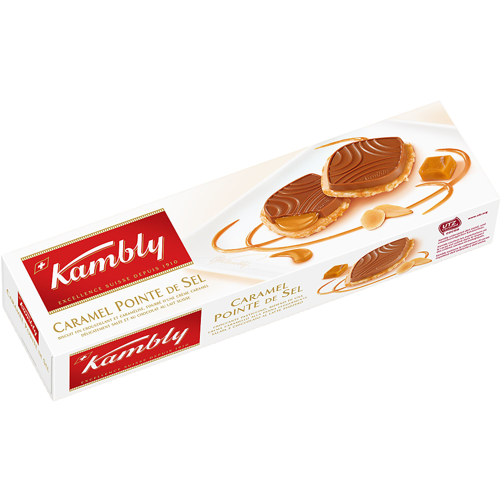 Kambly Caramel Pointe de Sel · Biscuit caramélisé fin et croustillant ...