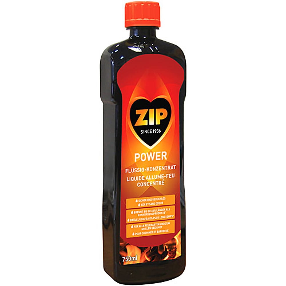 Zip · Allume-Feu liquide · Pour barbecues et tous feux • Migros