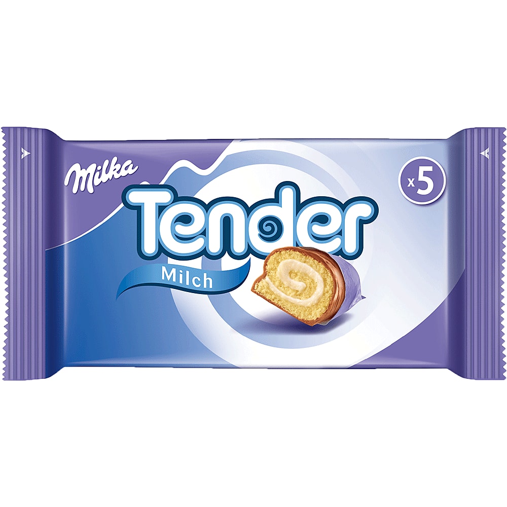 Milka Tender · Biskuit-Rolle · gefüllt mit leckerer Milchcrème umhüllt ...
