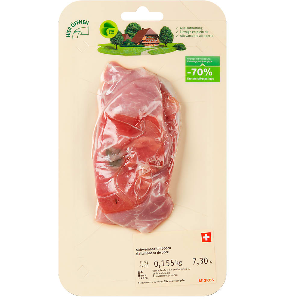 Migros Bio · Pork Saltimbocca · 2 pieces • Migros Online