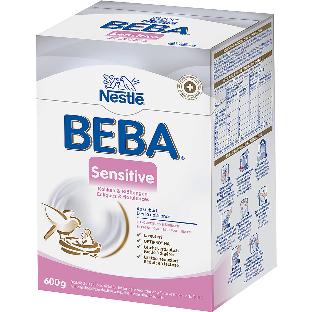 BEBA Sensitive · Aliment lacté pour nourissons · Dès la naissance ...
