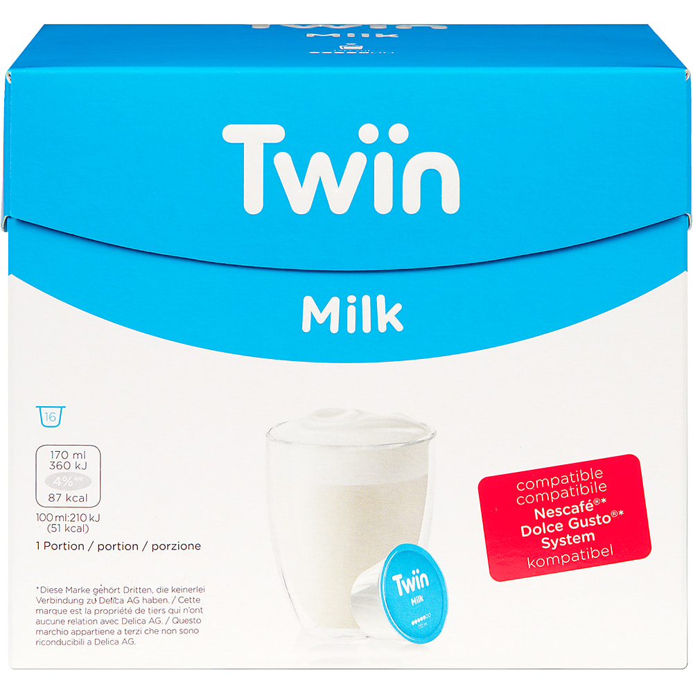Twin Milk · Capsules de lait · Lait chaud, système Twïn, compatible ...