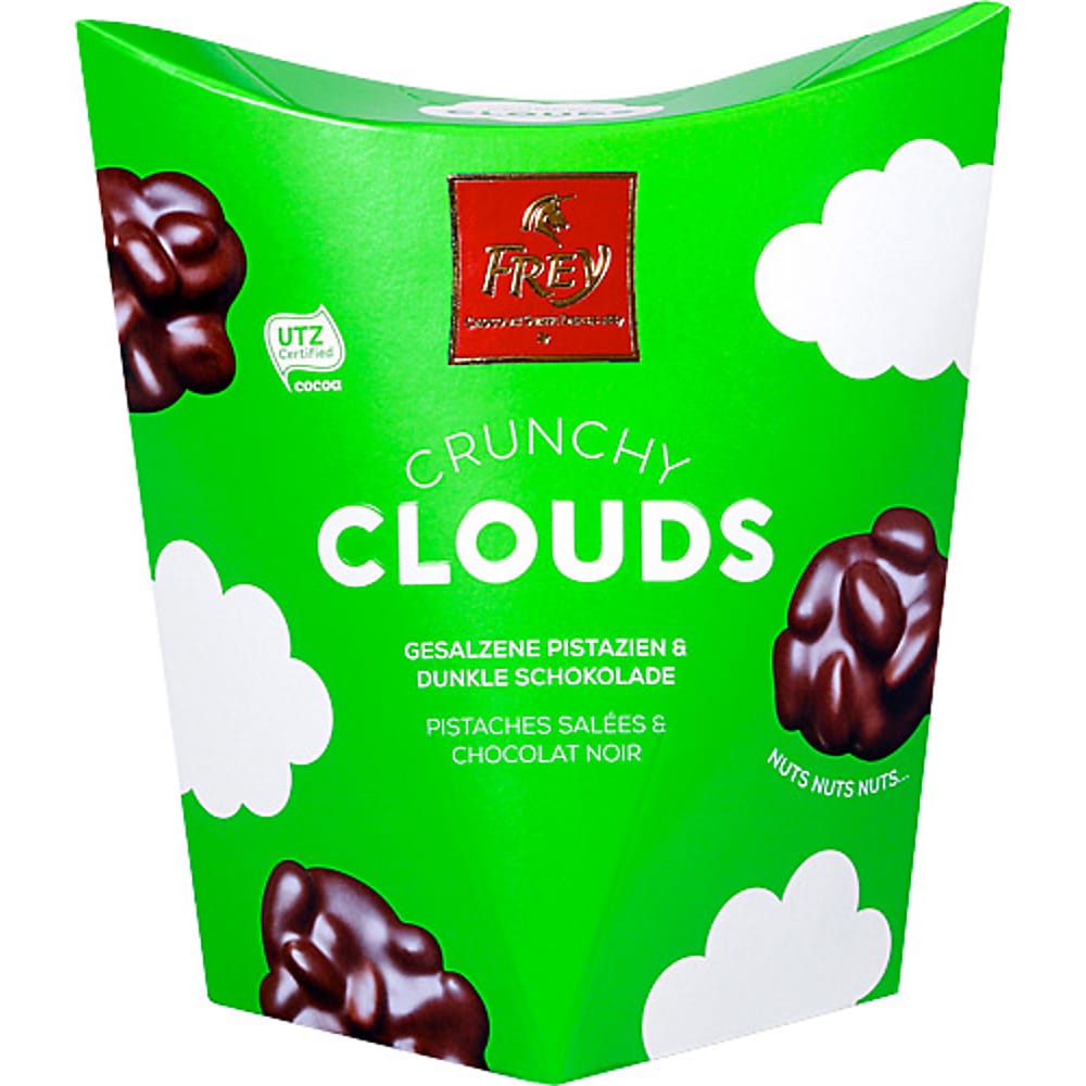 Frey crunchy clouds · Chocolat noir avec pistaches entières, salées • Migros Online