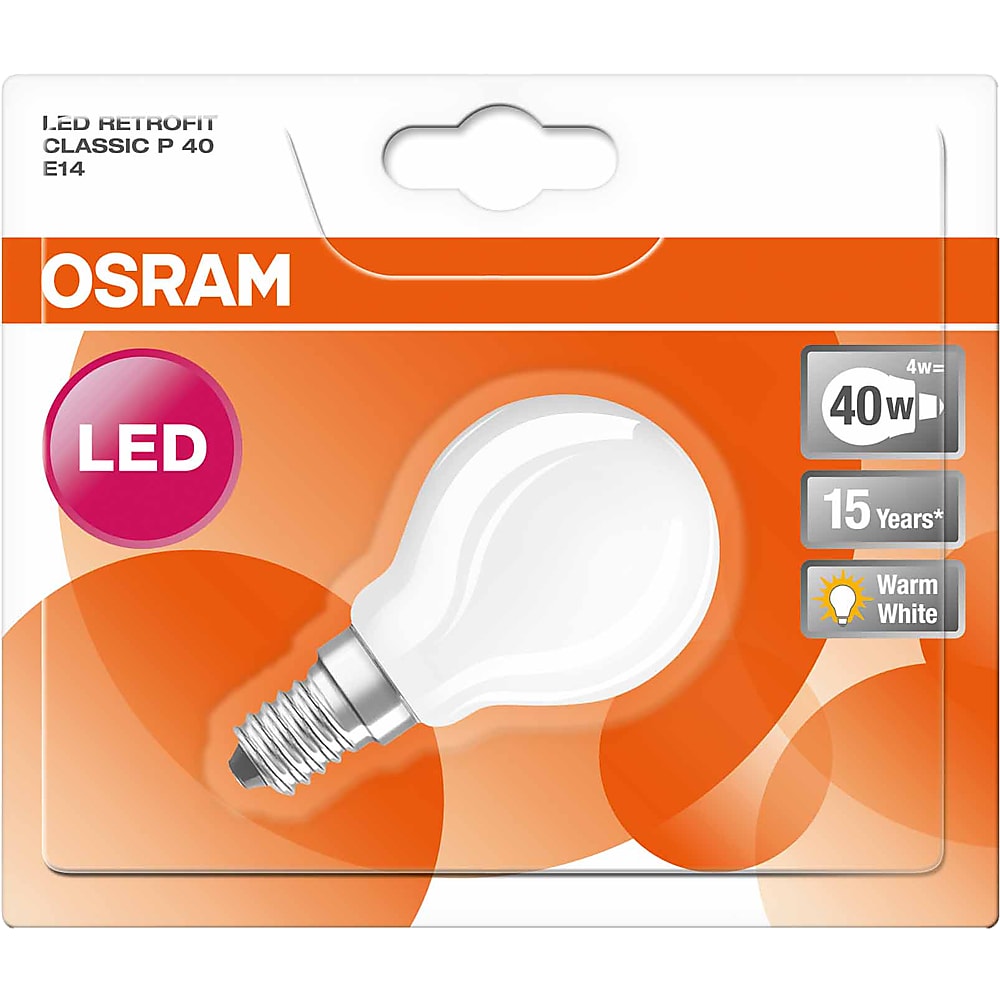 Osram LED · Lampe Classic P Retrofit · 4W = 40W - E14 Matt • Migros Online