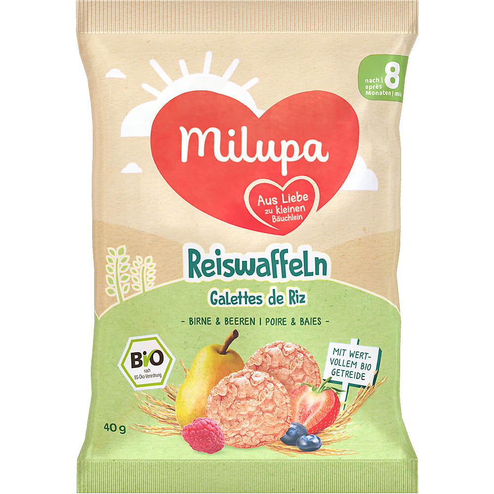 Milupa · Reiswaffeln · Birne und Beeren - Nach 8 Monaten • Migros Online
