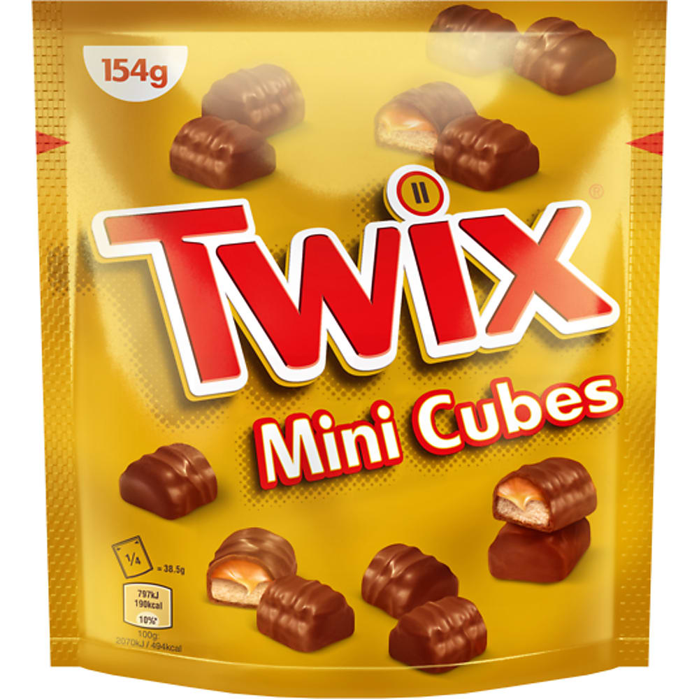 Twix MiniCubes · Crispy biscuit, soft caramel, milk chocolate. • Migros ...