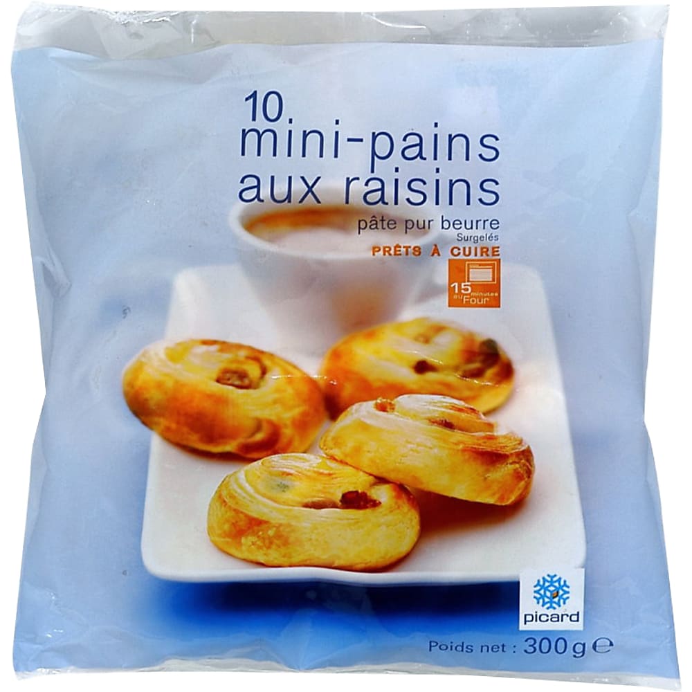 Picard · Mini-pains aux raisins · pur beurre, à cuire • Migros Online