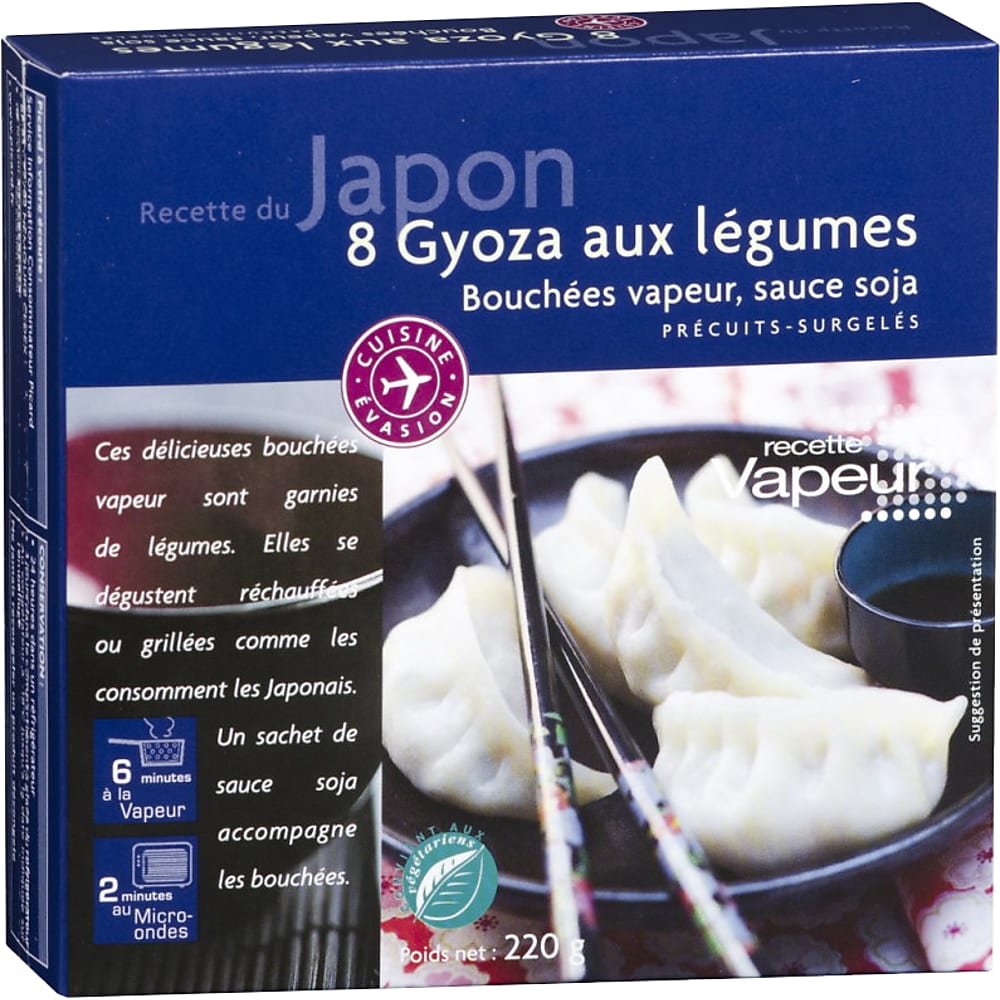 Picard Gyoza · Bouchées vapeur aux légumes · avec sauce soja • Migros ...