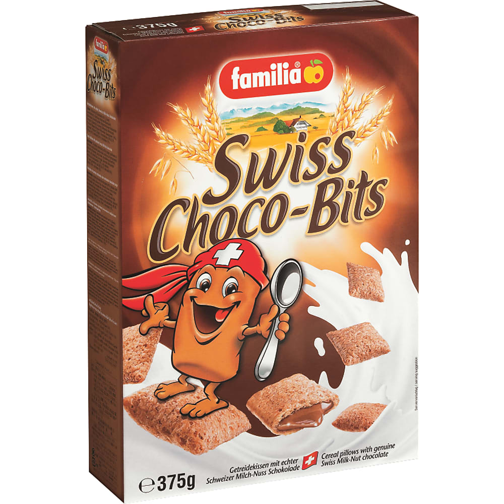 Familia Choco-Bits · Knusprige Getreidekissen mit leckerer Choco ...
