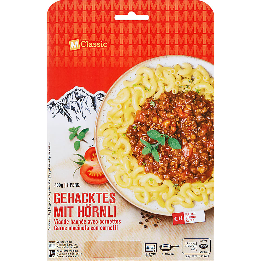 M-Classic · Gehacktes mit Hörnli • Migros