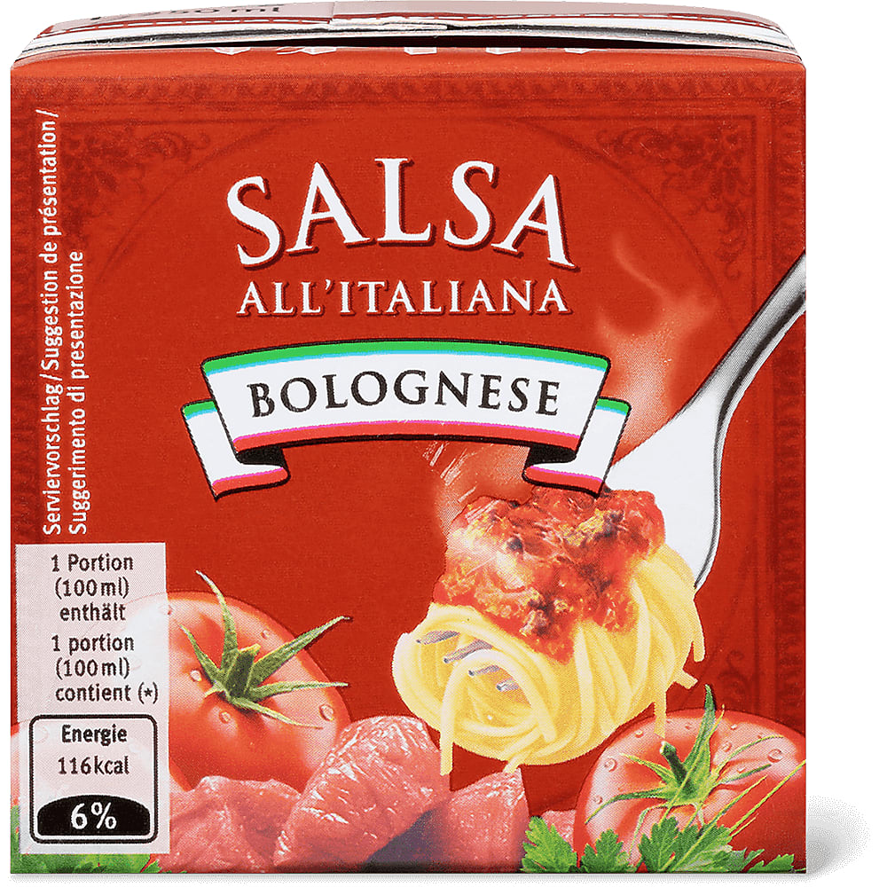 Salsa all' Italiana · Tomato sauce · Bolognese • Migros Online