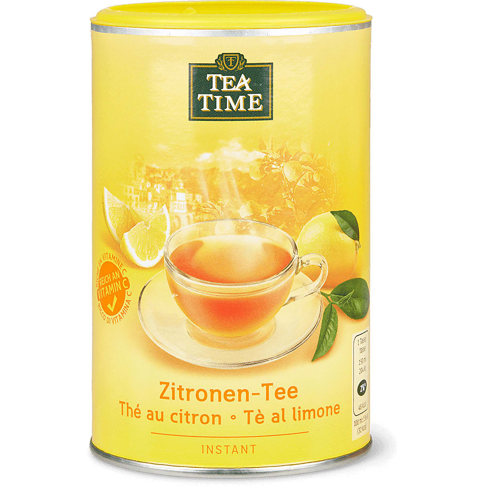 Tea Time · Black tea with lemon · Instant powder • Migros