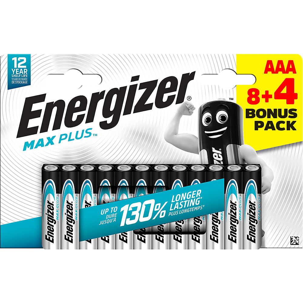 Energizer Max Plus · AAA batteries · LR3 - 1.5V • Migros Online