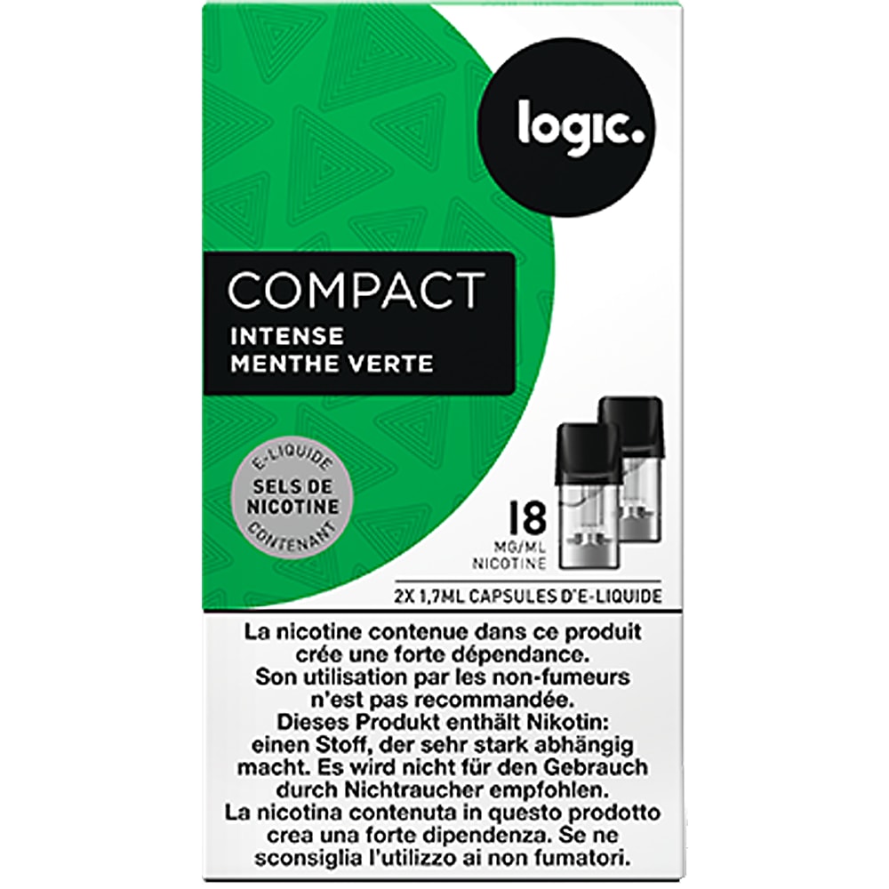 logic. Compact · Pods · Intense Menthe verte • Migros Online