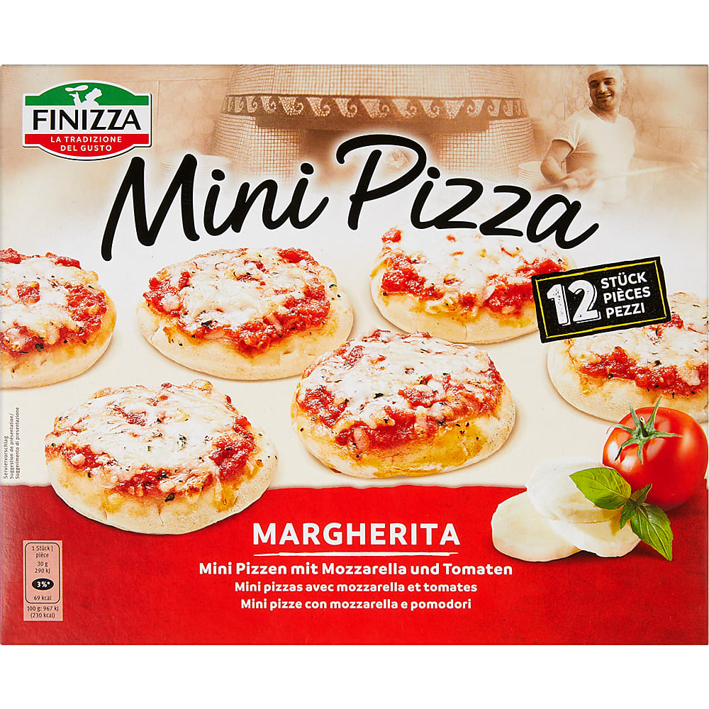 Finizza Trattoria · Mini Pizzen · mit Mozzarella und Tomaten - 12 Stück ...
