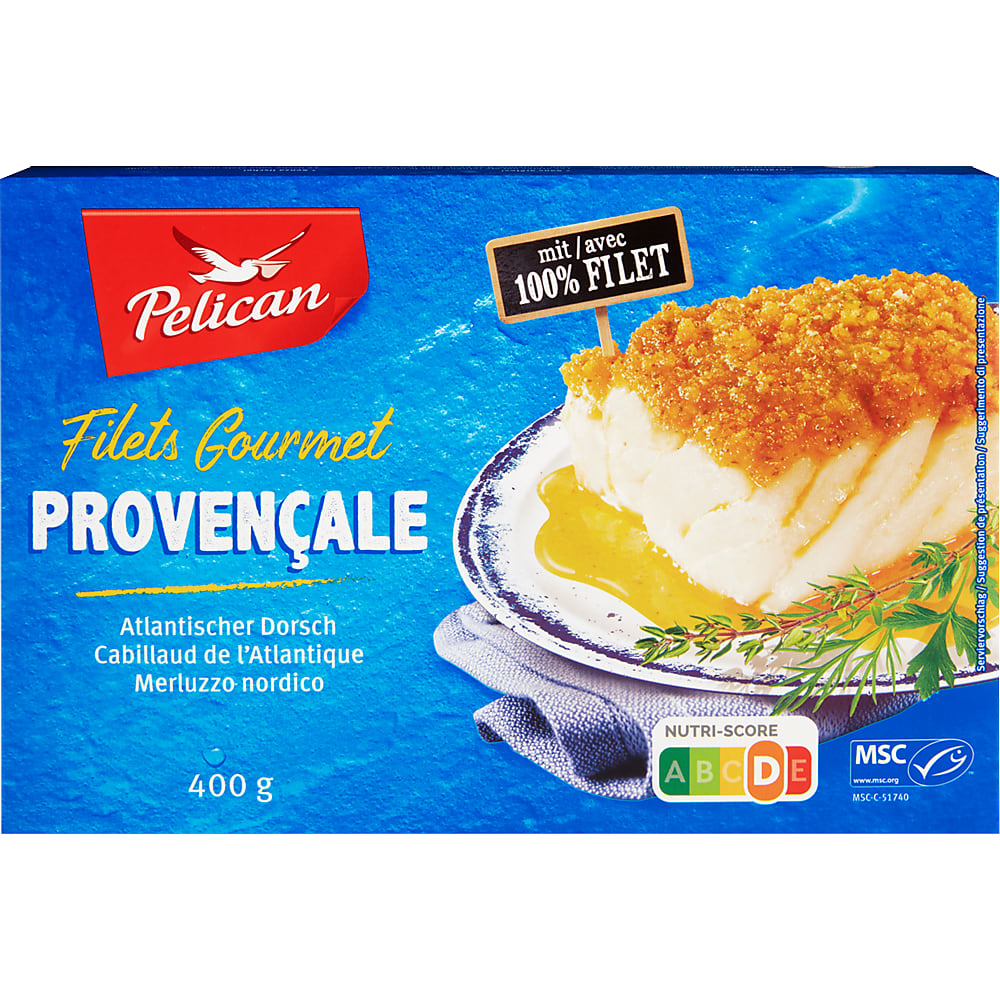 Pelican Filets Gourmet - MSC · Atlantischer Dorsch Filet · Provençale ...