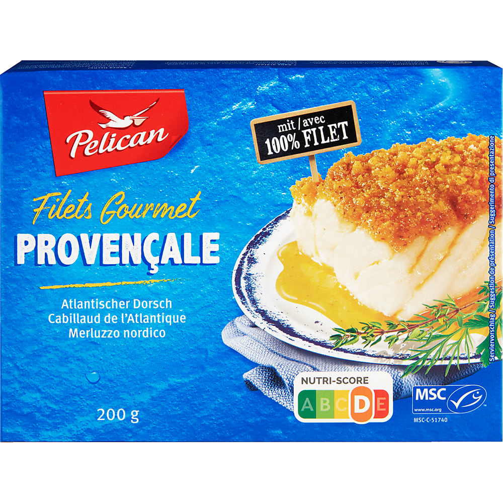 Pelican Filets Gourmet - MSC · Atlantic Cod Fillet · Provençale • Migros