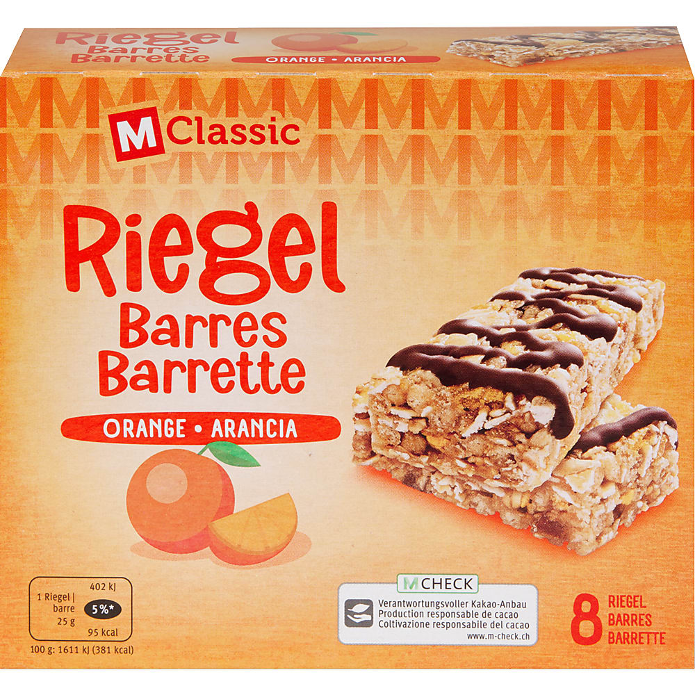M-Classic · Getreideriegel · Orange • Migros