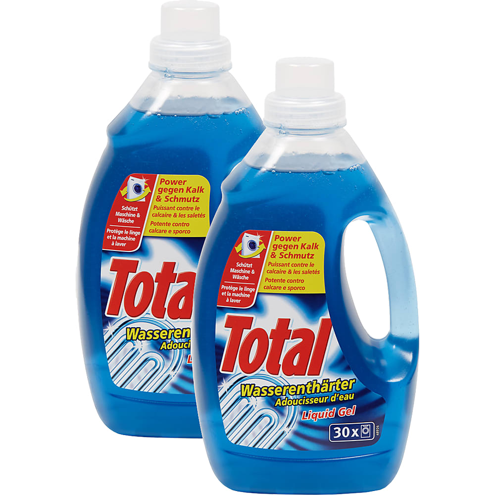 Total · Water softener Liquid Gel · with active protection • Migros