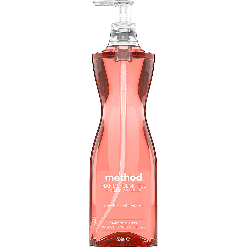 method · Washing-up liquid · Peach + pink pepper • Migros