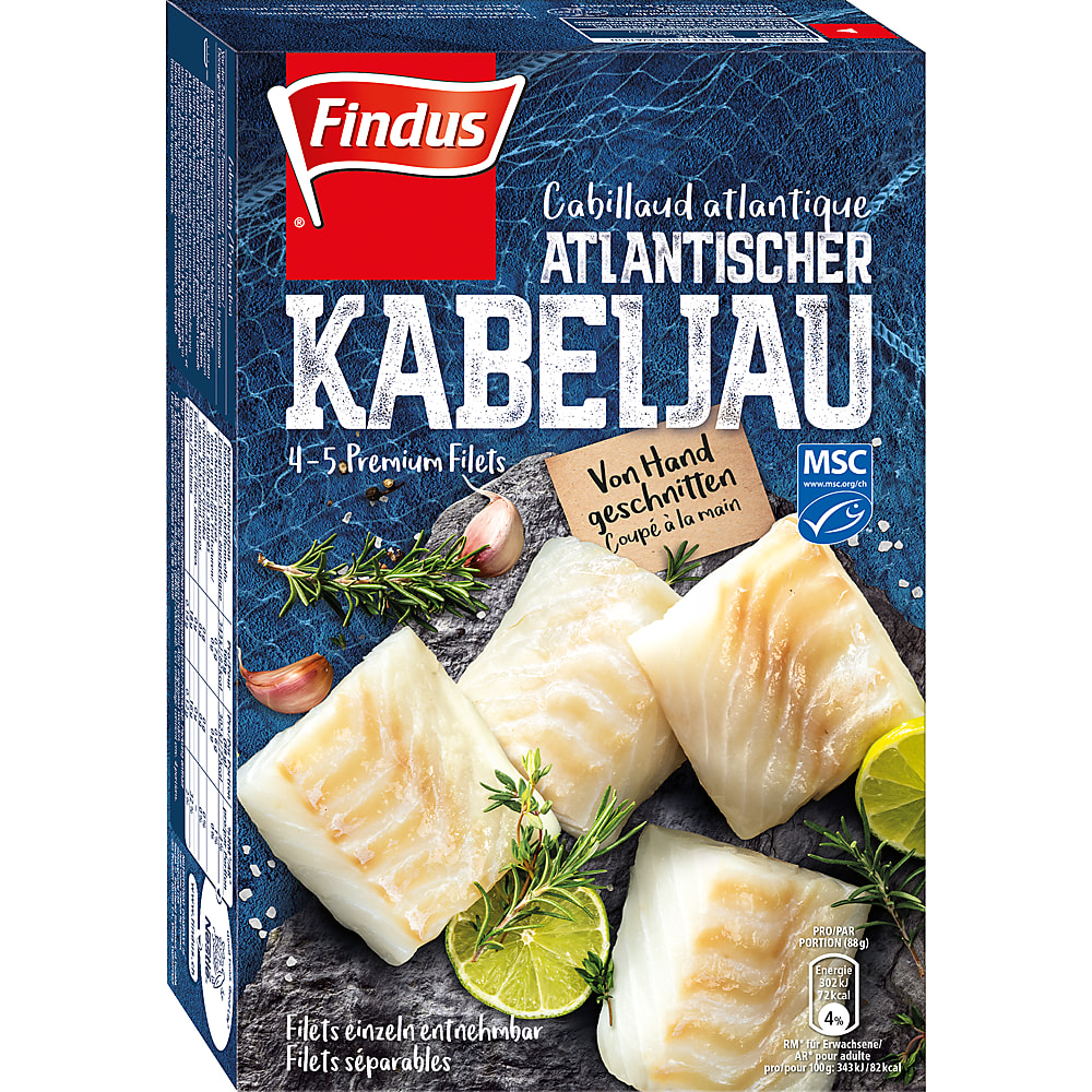 Findus MSC · Atlantic cod back fillet · 4-5 premium fillets • Migros Online