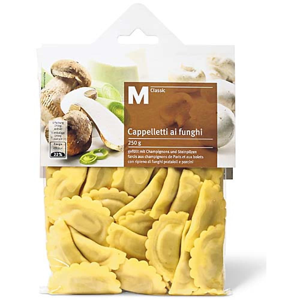 M-Classic · Cappelletti mit Champignons-Steinpilzfüllung · ai Funghi ...