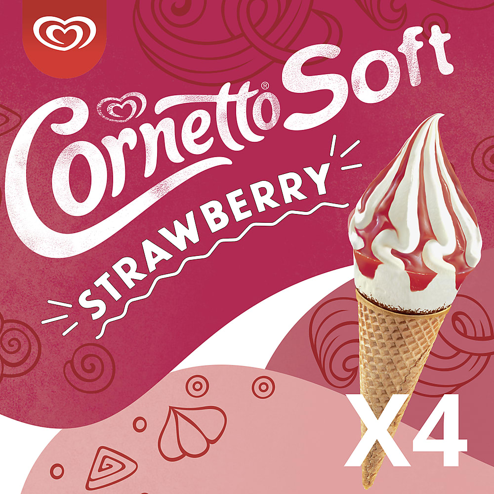 Cornetto Soft · Waffelcornet · Strawberry • Migros Online