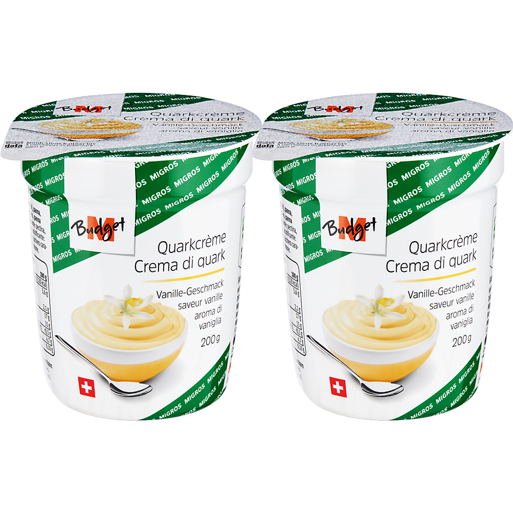 M-Budget · Quark cream · Vanilla • Migros