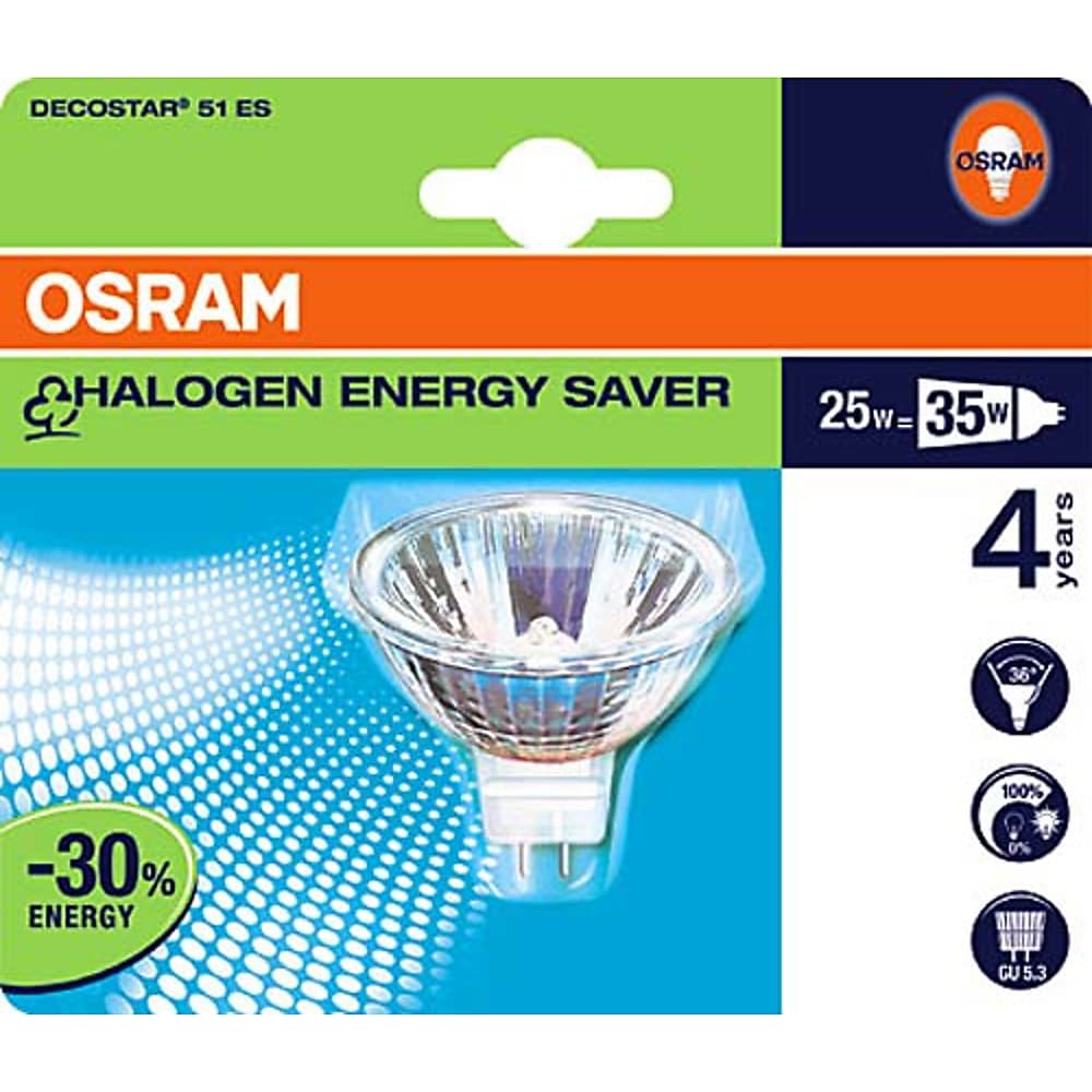 Osram Halogen · Low-voltage dichroic reflector lamp · 12V 25W GU5,3 ...