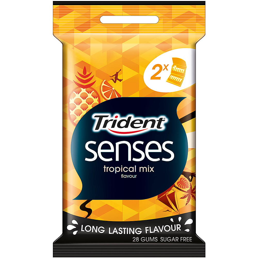 Trident Senses · Chewing gum sans sucre avec édulcorants · tropical mix ...