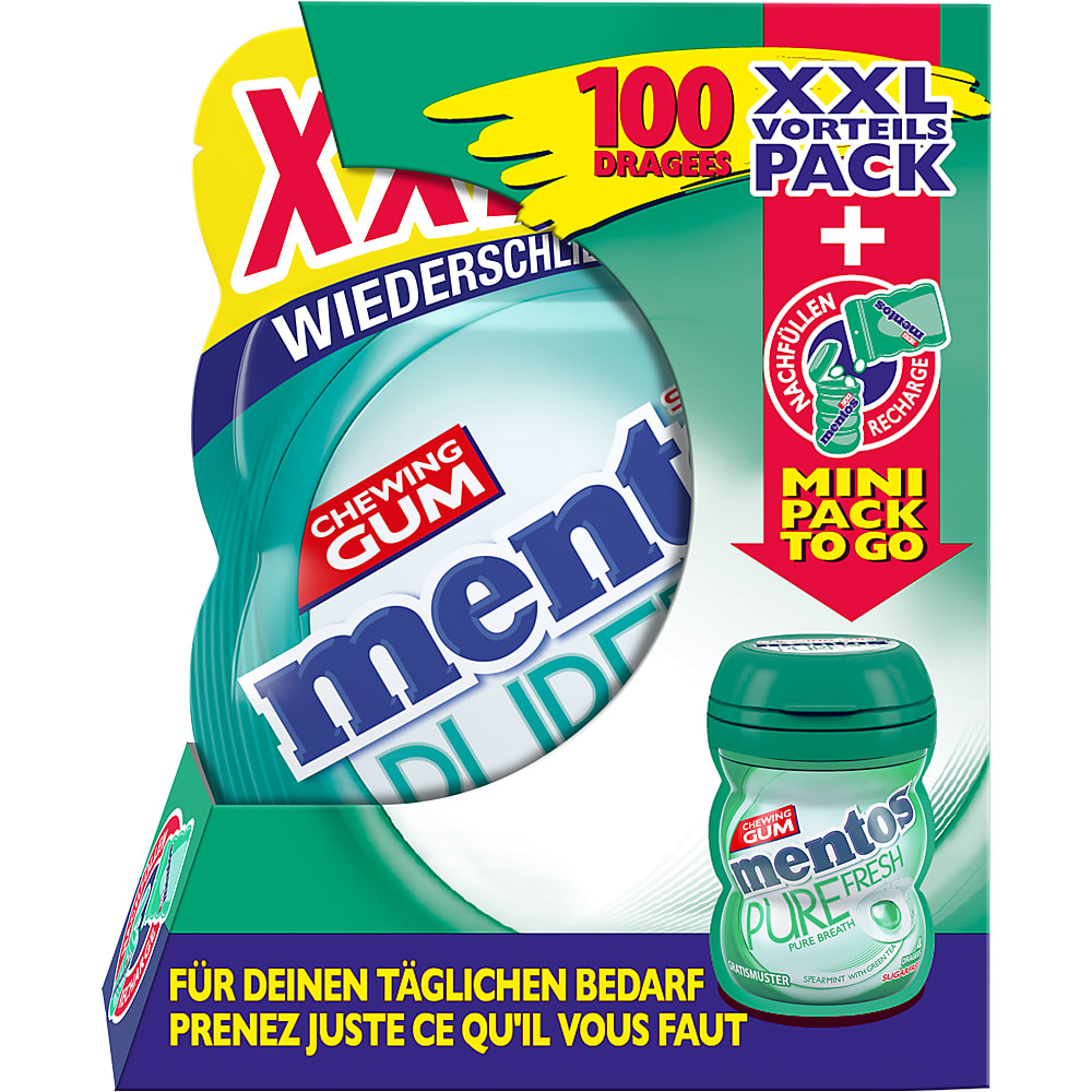 Buy Mentos Gum Pure Fresh · Chewing Gum avec édulcorants · Recharge ...
