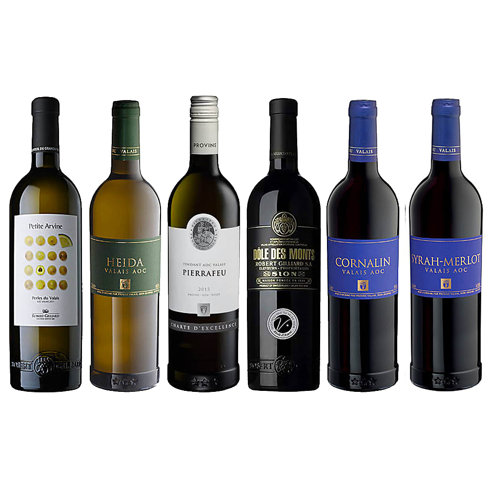 Achat Carton de dégustation de vin blanc et rouge · Valais - Suisse ...