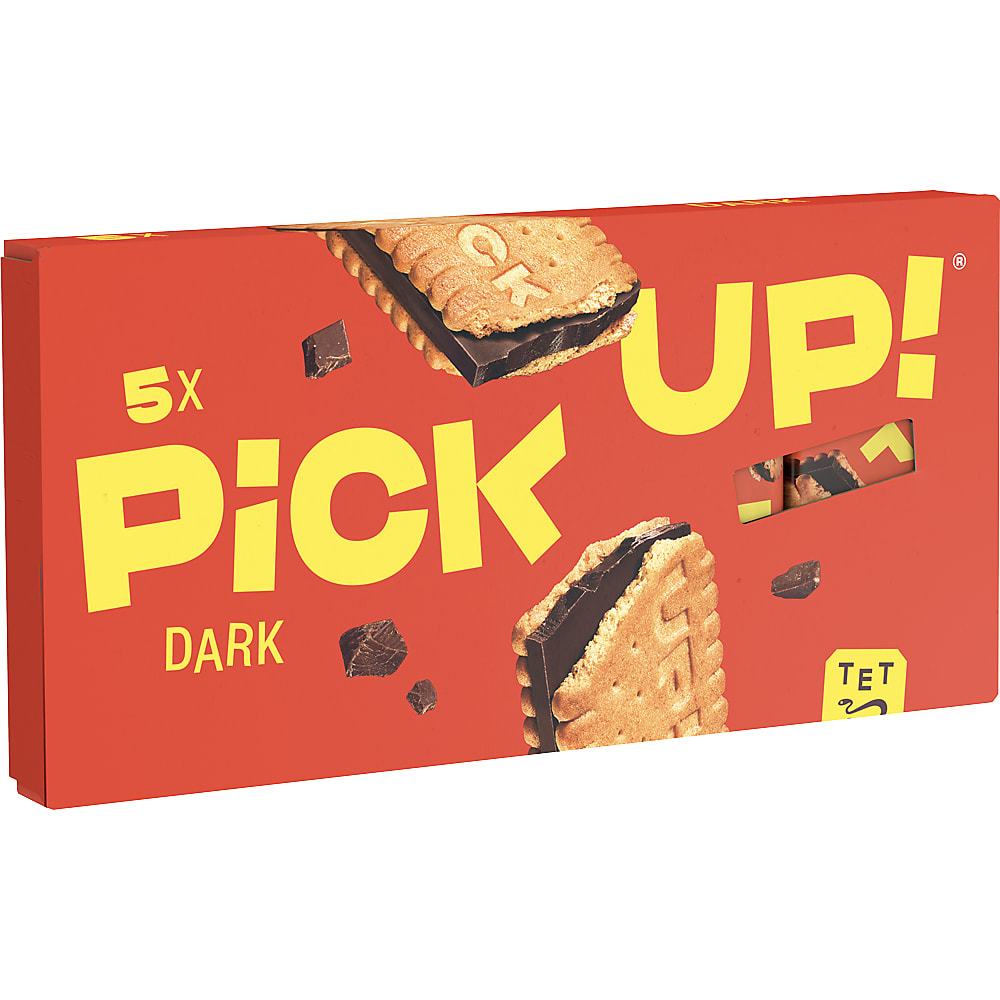 Buy Pick Up! · Biscuits with dark chocolate filling • Migros