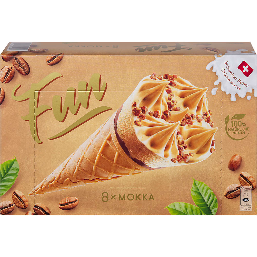 Kaufen Fun · Waffelcornet · Mokka • Migros